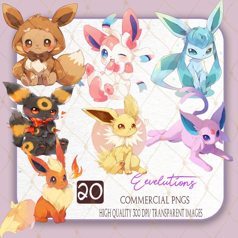 Espeon Umbreon Sticker - Etsy