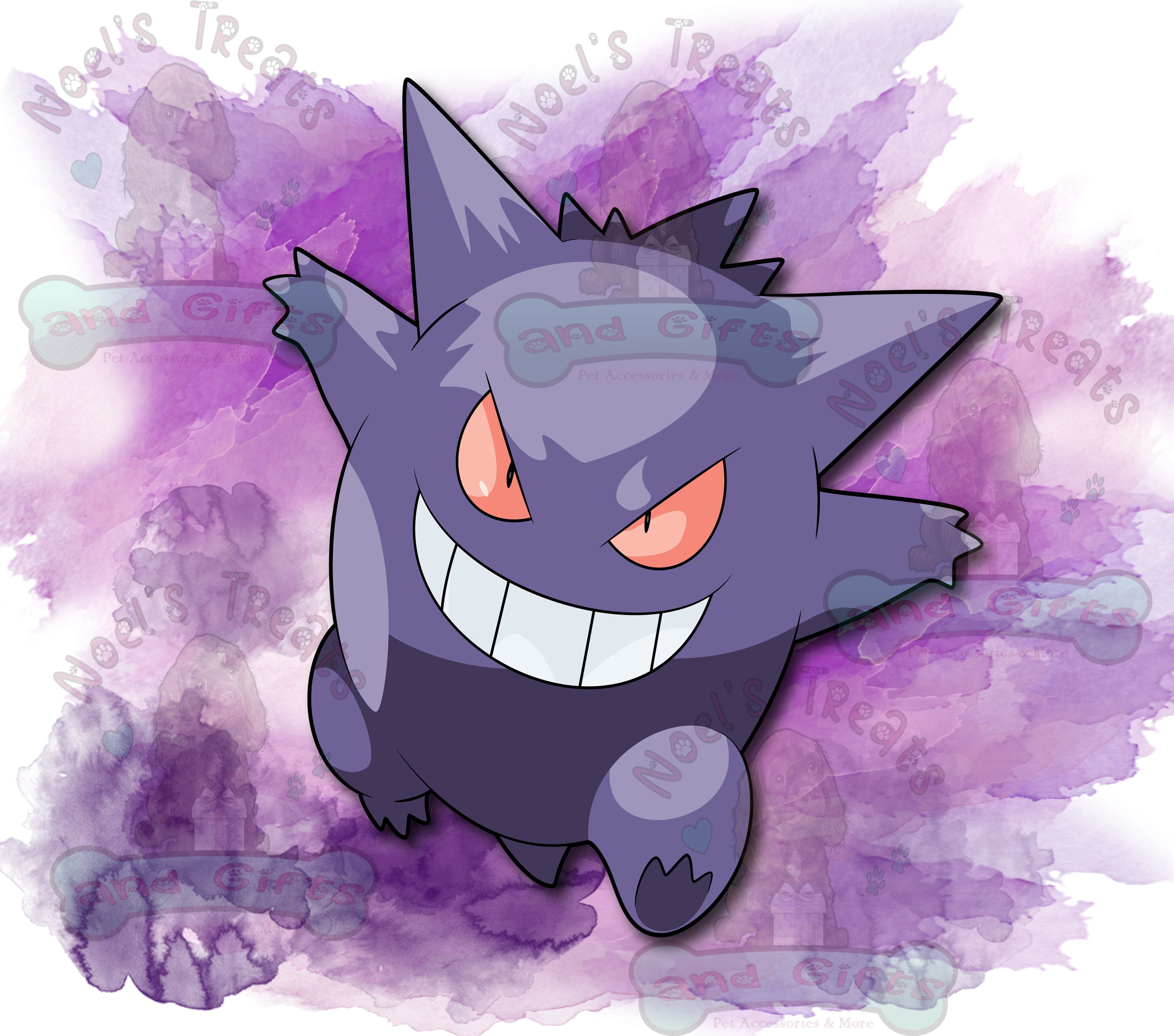 Pokemon Gengar Tumbler Wrap, Gengar Png, Watercolor Gengar Png, 20 Oz ...