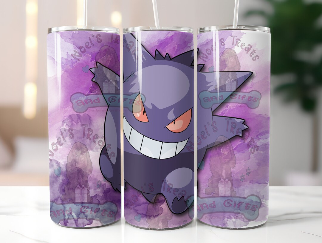 Pokemon Gengar Tumbler Wrap, Gengar Png, Watercolor Gengar Png, 20 Oz ...