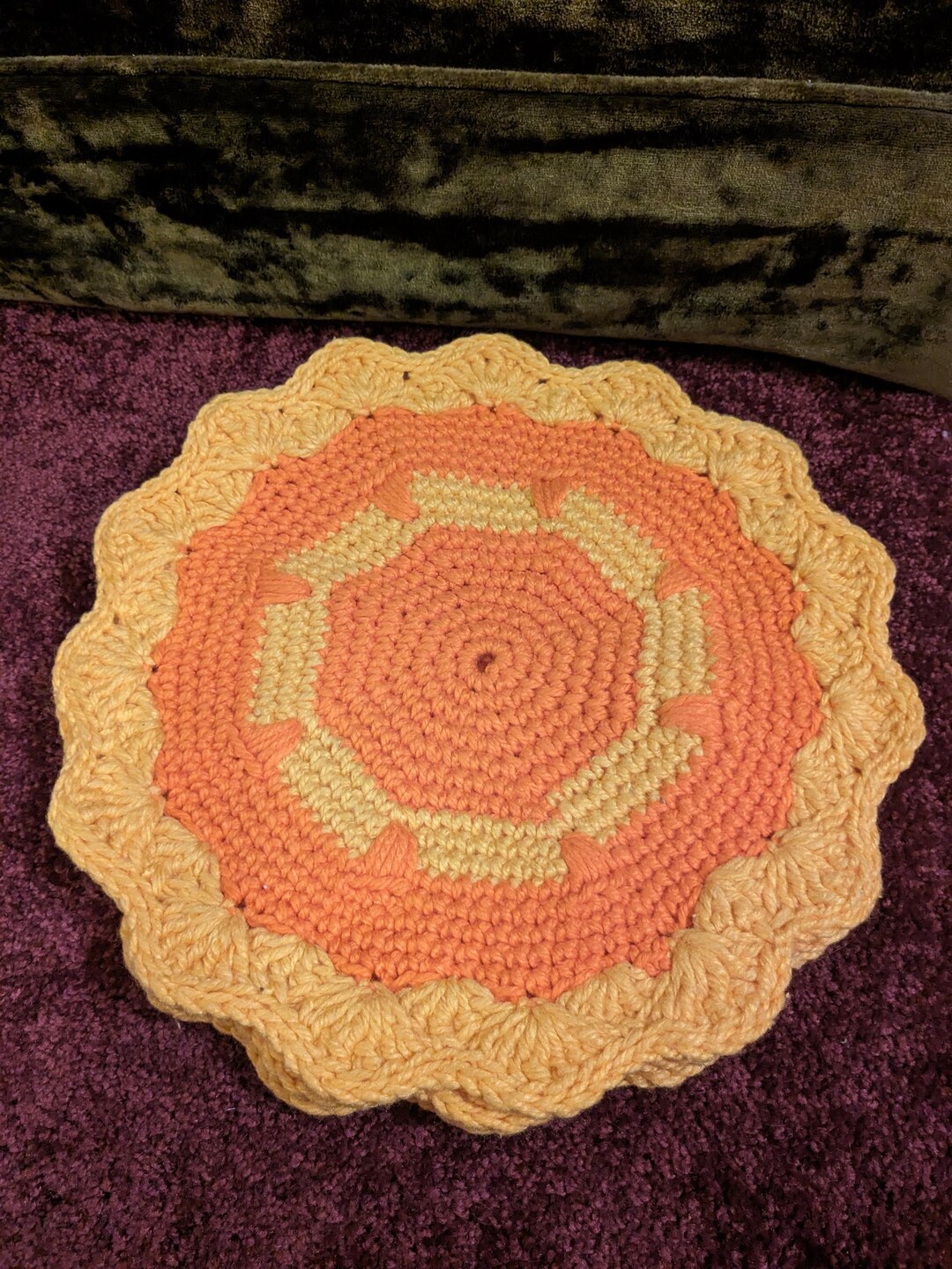 FOUR Vintage Crocheted Place Mats - Etsy