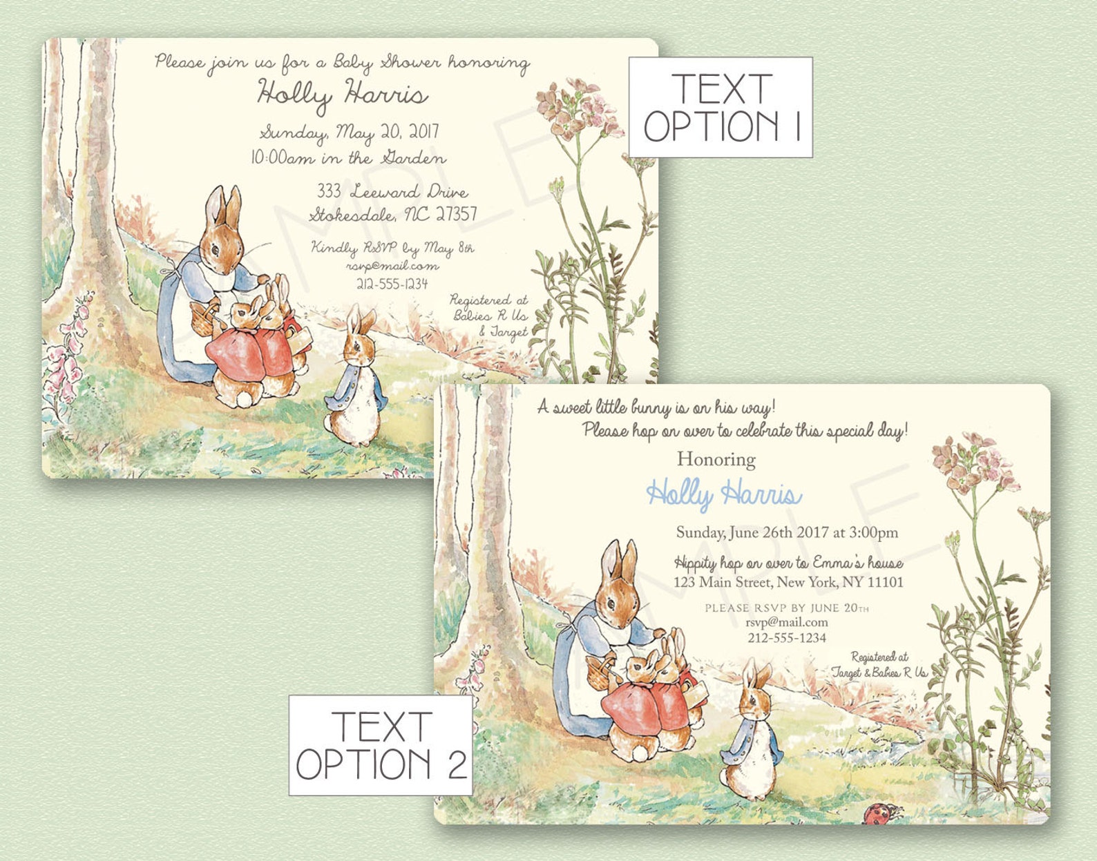 Peter Rabbit Baby Shower Invitation Peter Rabbit Invitation Peter ...