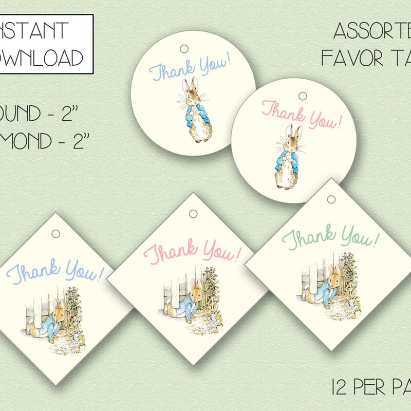 Peter Rabbit Tags - Etsy