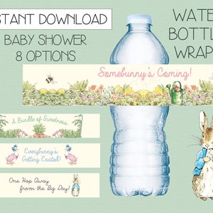 INSTANT DOWNLOAD - Peter Rabbit Water Bottle Wraps, Water Labels, Water ...