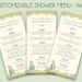 Peter Rabbit Menu Baby Shower Vintage Beatrix Potter Theme, Beatrix ...