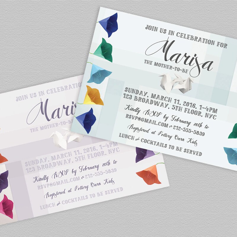 Origami Invitation - Etsy