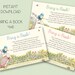 INSTANT DOWNLOAD - Peter Rabbit Baby Shower Bring a Book Card - Beatrix ...