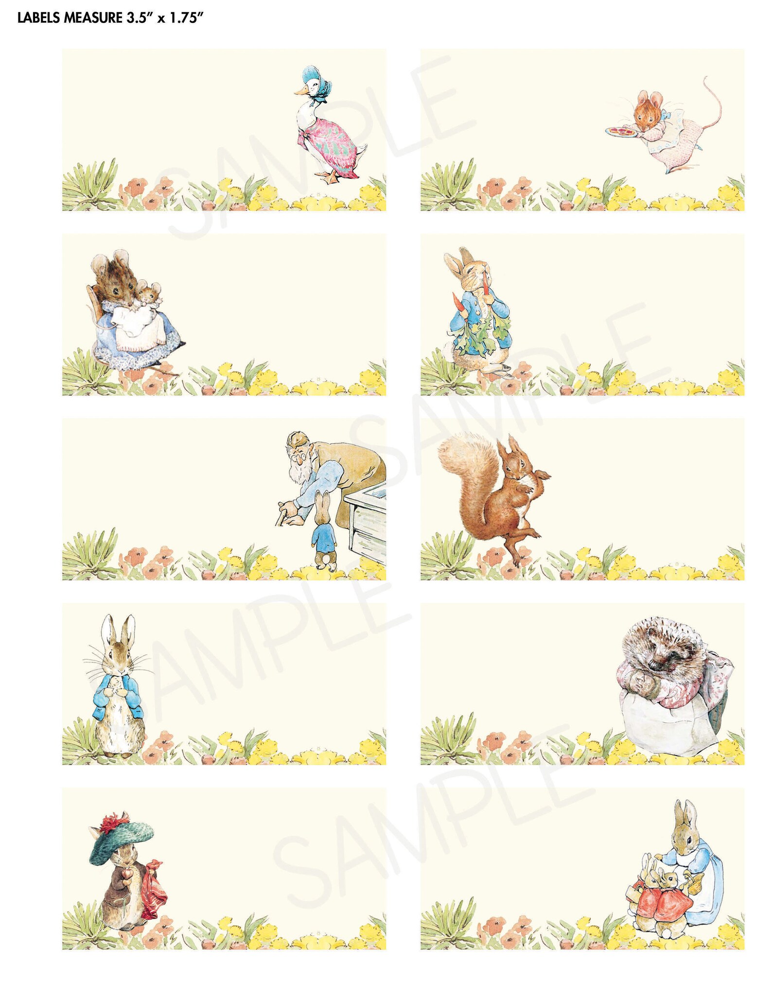 INSTANT DOWNLOAD - Peter Rabbit Food Labels Blank Baby Shower Birthday ...