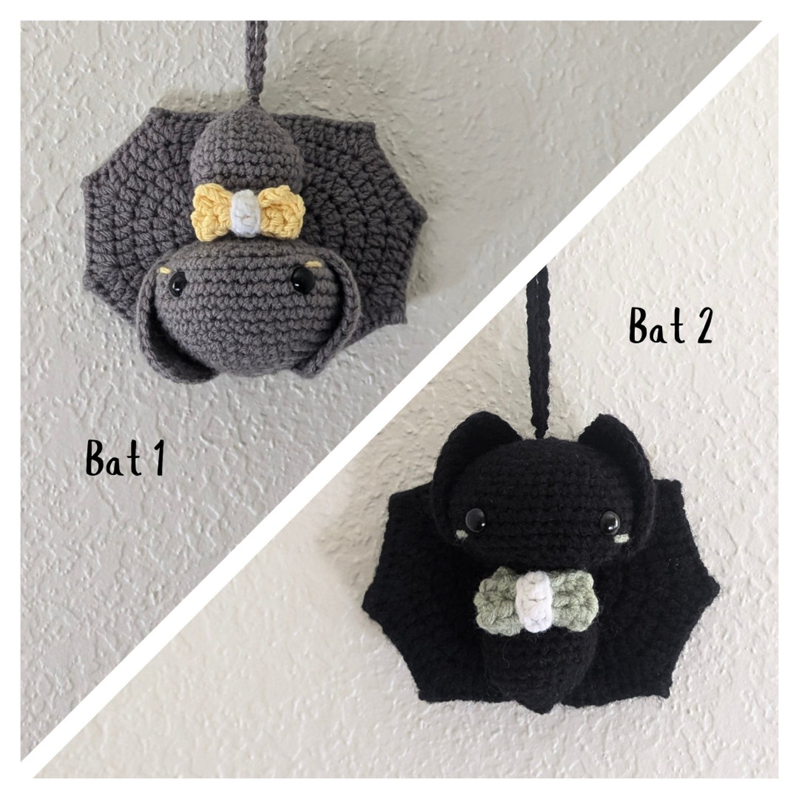 Baby Bat Crochet Plushie Hanging Bat Plushie Bat Amigurumi - Etsy