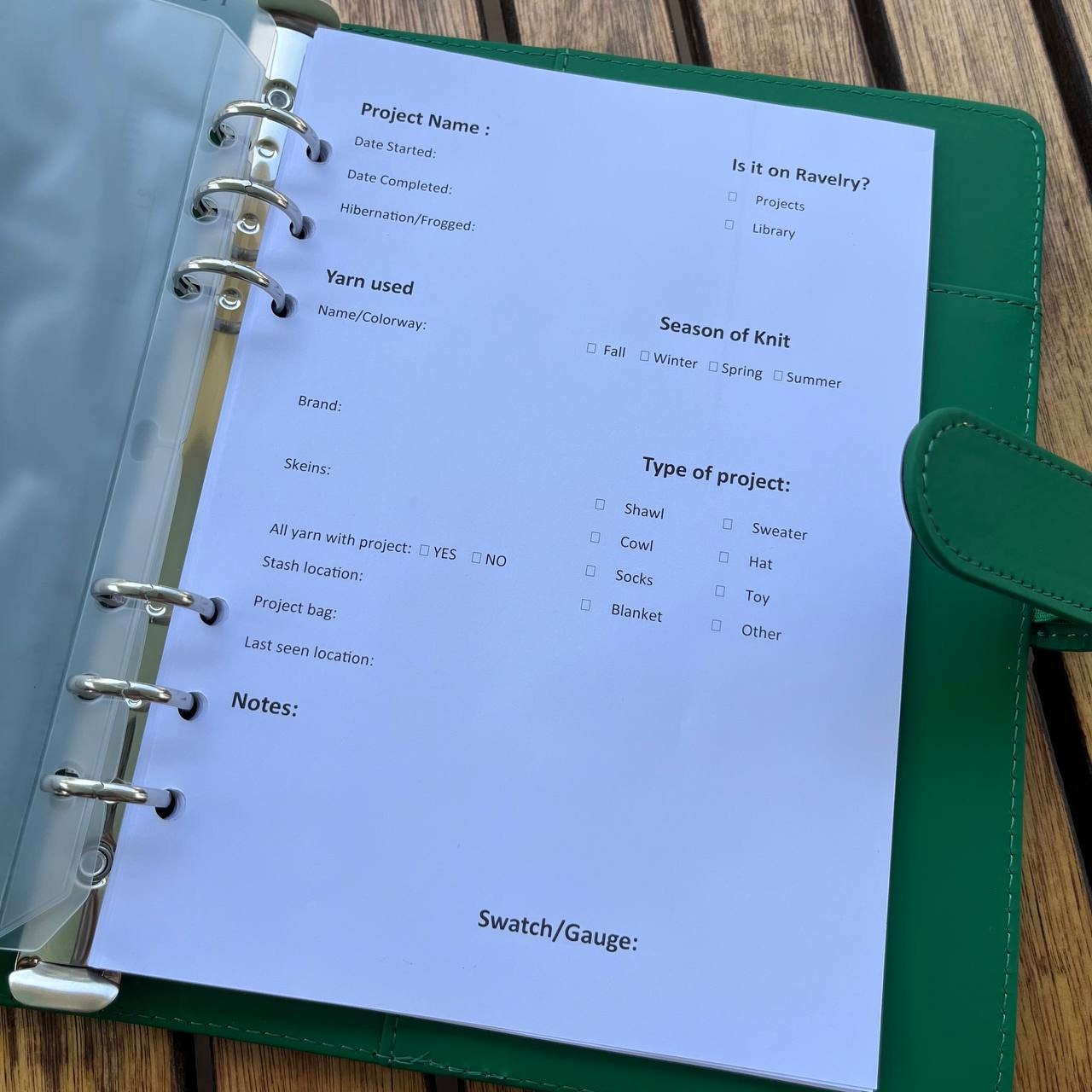 Project Journal Pages - PHYSICAL REFILLS - Etsy