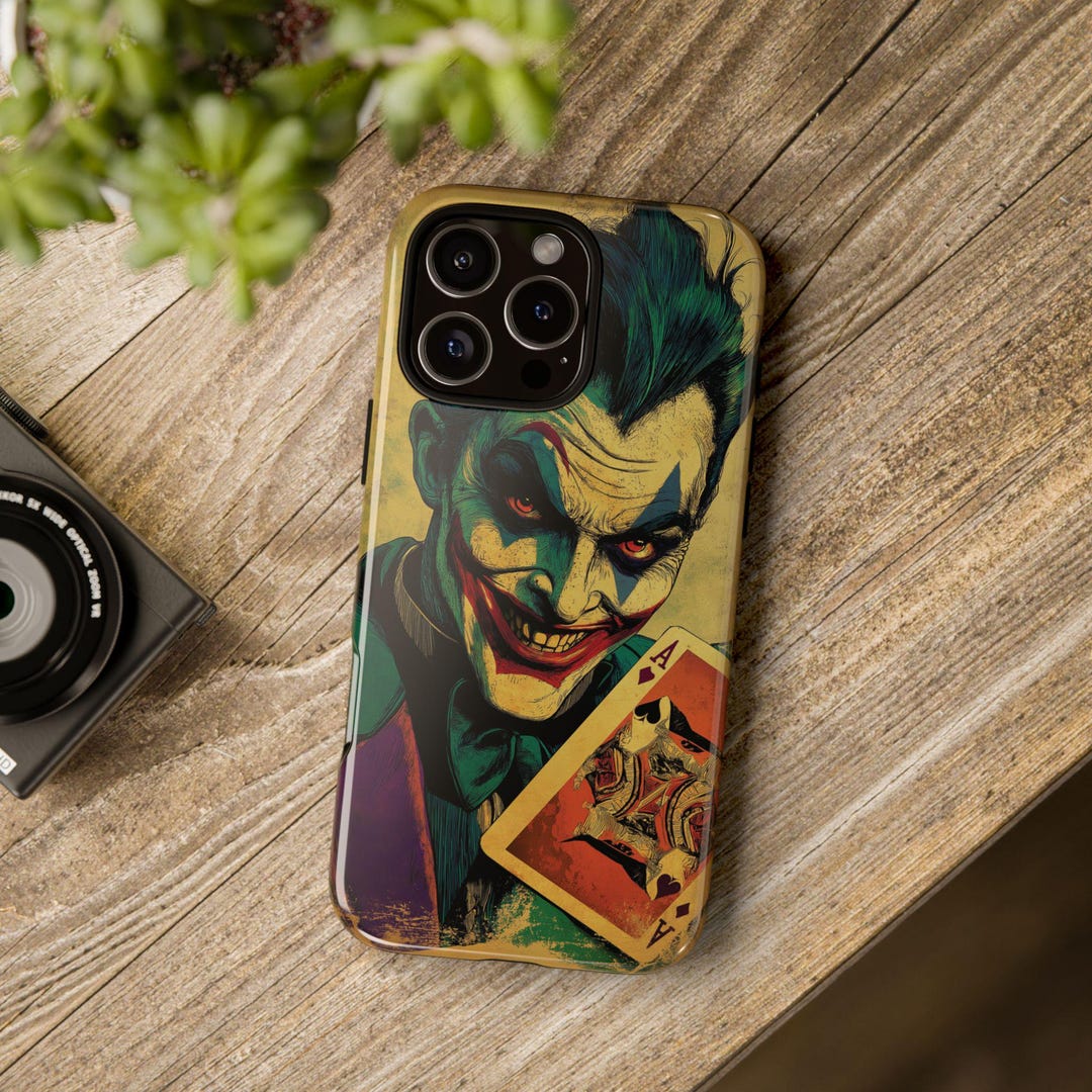 Joker Poker Card Tough Phone Case Fit for iPhone 16,15,14 Plus,13,12,11 ...