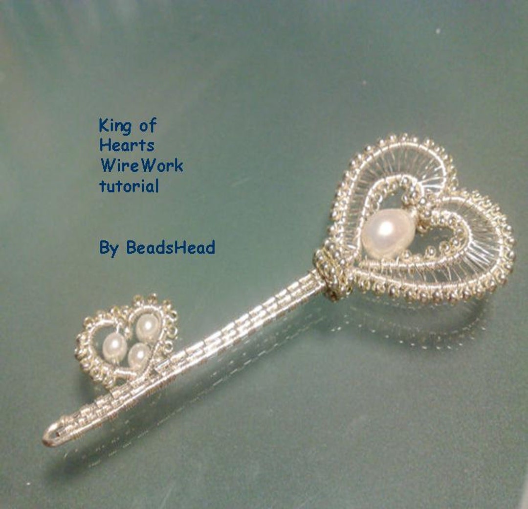 Wirework Tutorial - King of the Hearts Key - Wire Wrapped Pendant - Etsy