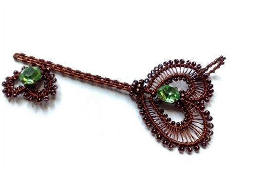 Wirework Tutorial King of the Hearts Key Wire Wrapped Pendant - Etsy