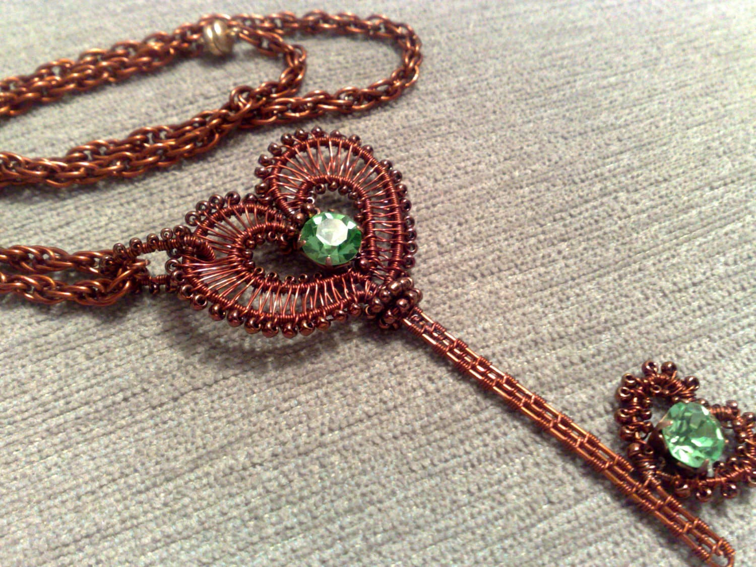 Wirework Tutorial King of the Hearts Key Wire Wrapped Pendant - Etsy