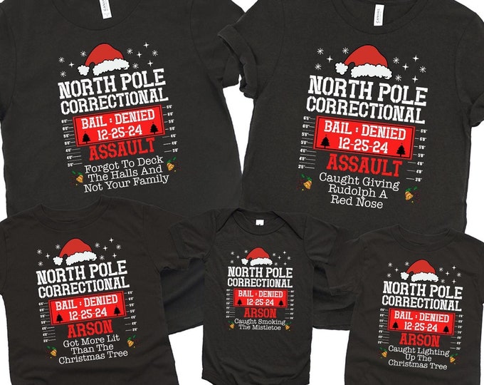 North Pole Correctional Christmas Sweatshirt, Christmas T-shirt ...