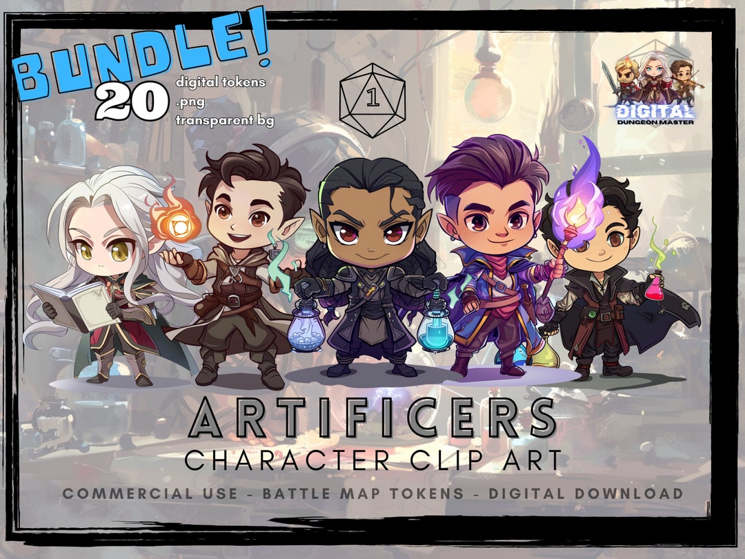 Dnd Artificer Character Token Bundle - Artificers 1 - 20 Clip Art ...