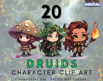 Dnd Ranger Character Token Bundle Rangers 1 20 Clip Art Designs for ...