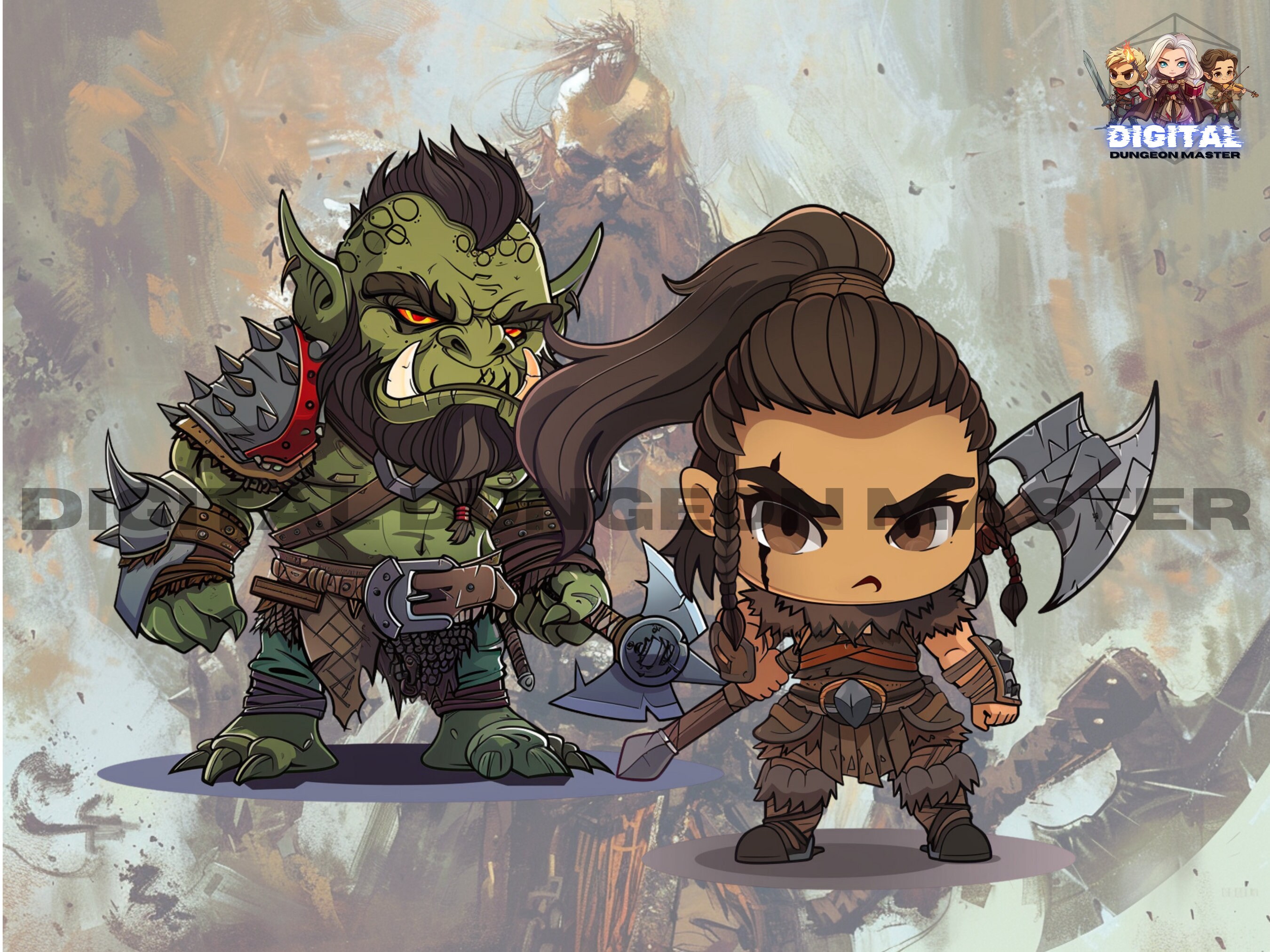 Dnd Barbarian Character Token Bundle - Barbarians 1 - 20 Clip Art ...