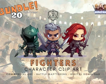 Dnd Ranger Character Token Bundle Rangers 1 20 Clip Art Designs for ...