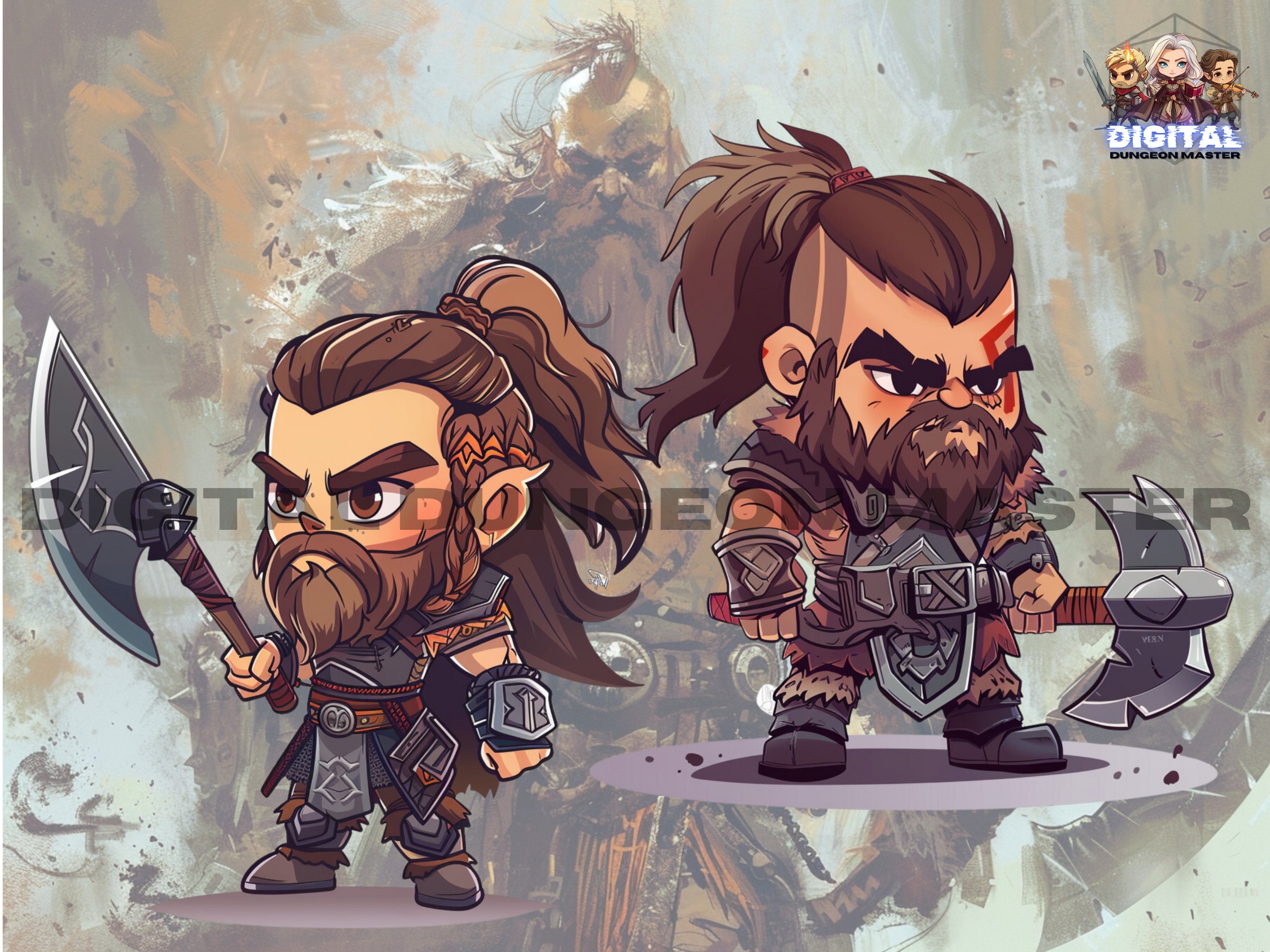 Dnd Barbarian Character Token Bundle - Barbarians 1 - 20 Clip Art ...