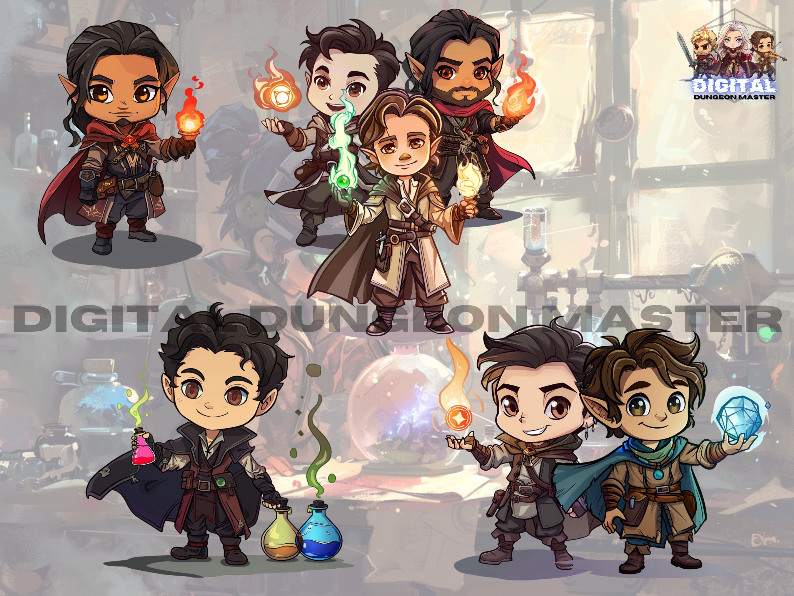 Dnd Artificer Character Token Bundle - Artificers 1 - 20 Clip Art ...