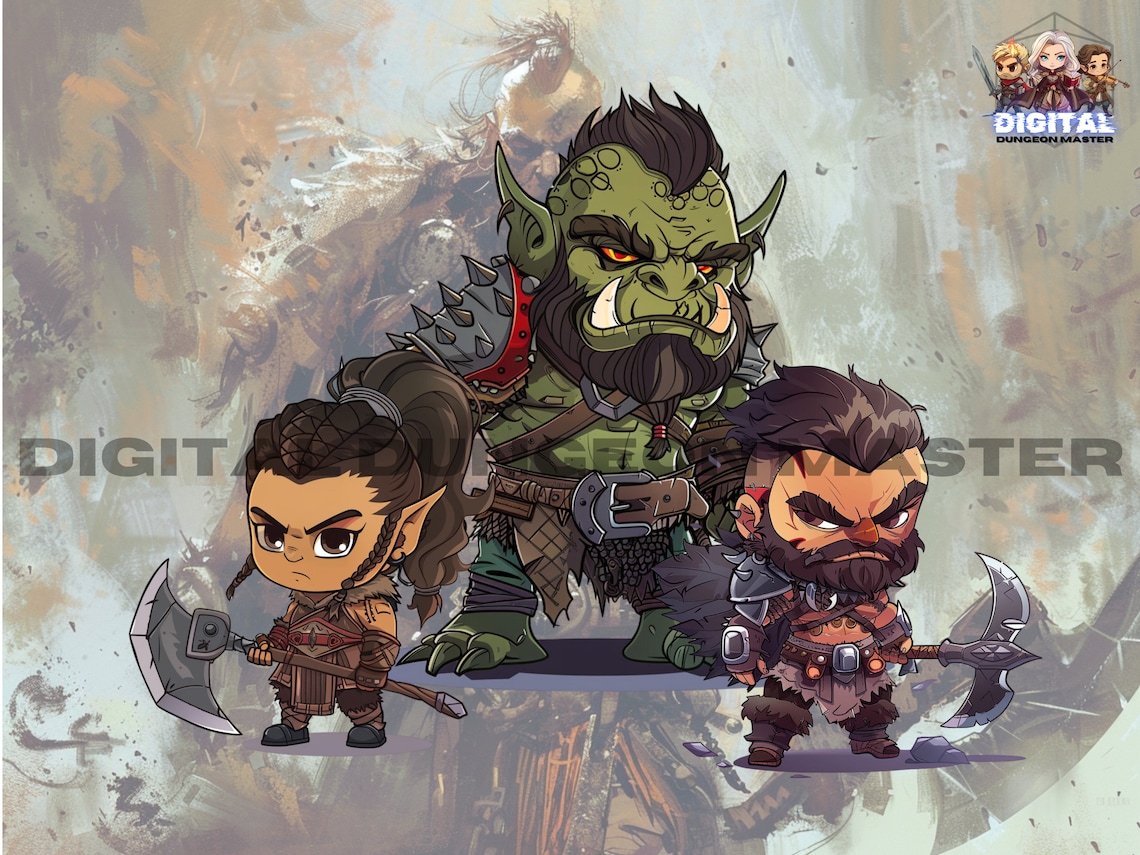 Dnd Barbarian Character Token Bundle - Barbarians 1 - 20 Clip Art ...