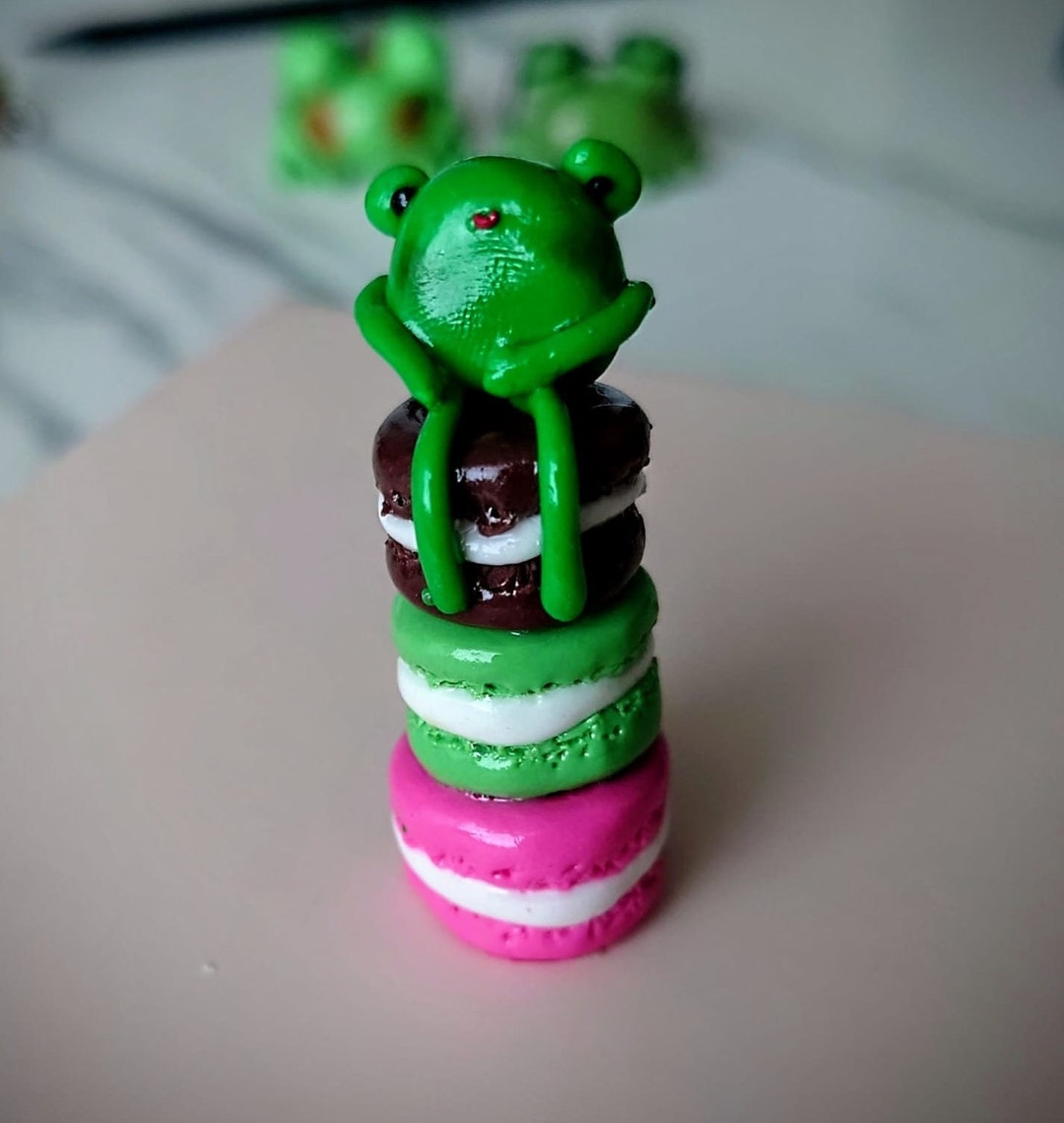 Cute Clay Macaron Frog - Etsy