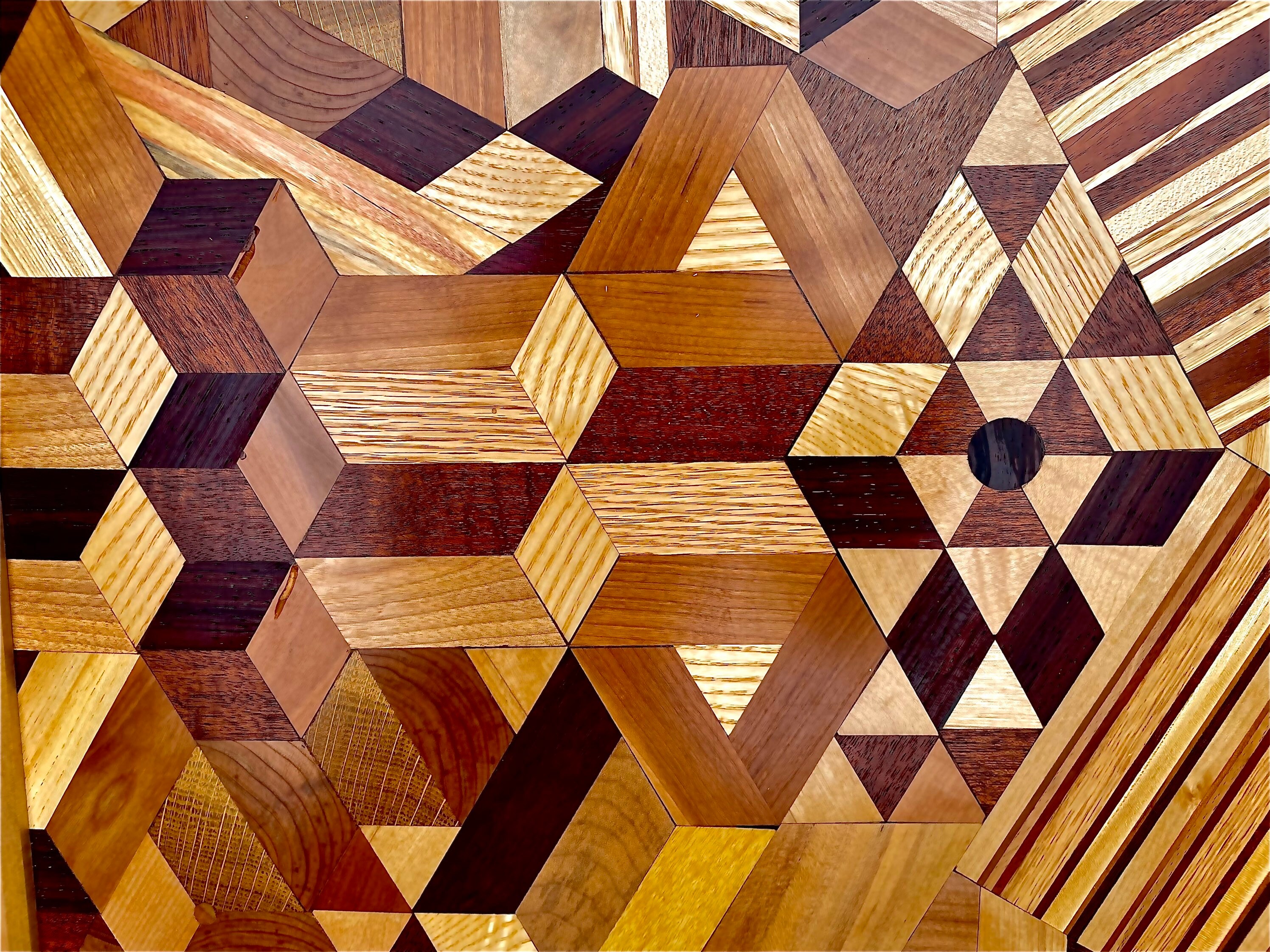 Mosaic Wall Hanging Wood Tile Hardwood Mosaic Tessellated - Etsy Canada