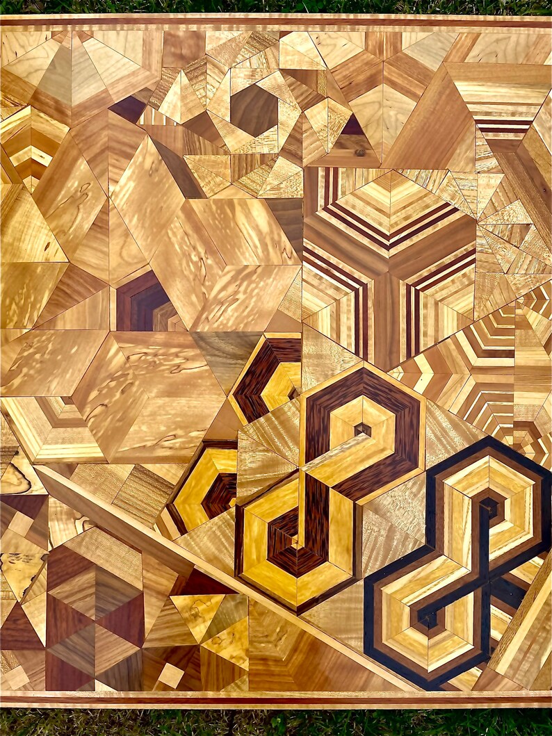 Mosaic Wood Tile Tessellation, Wall Hanging, Mosaic Art Work. - Etsy