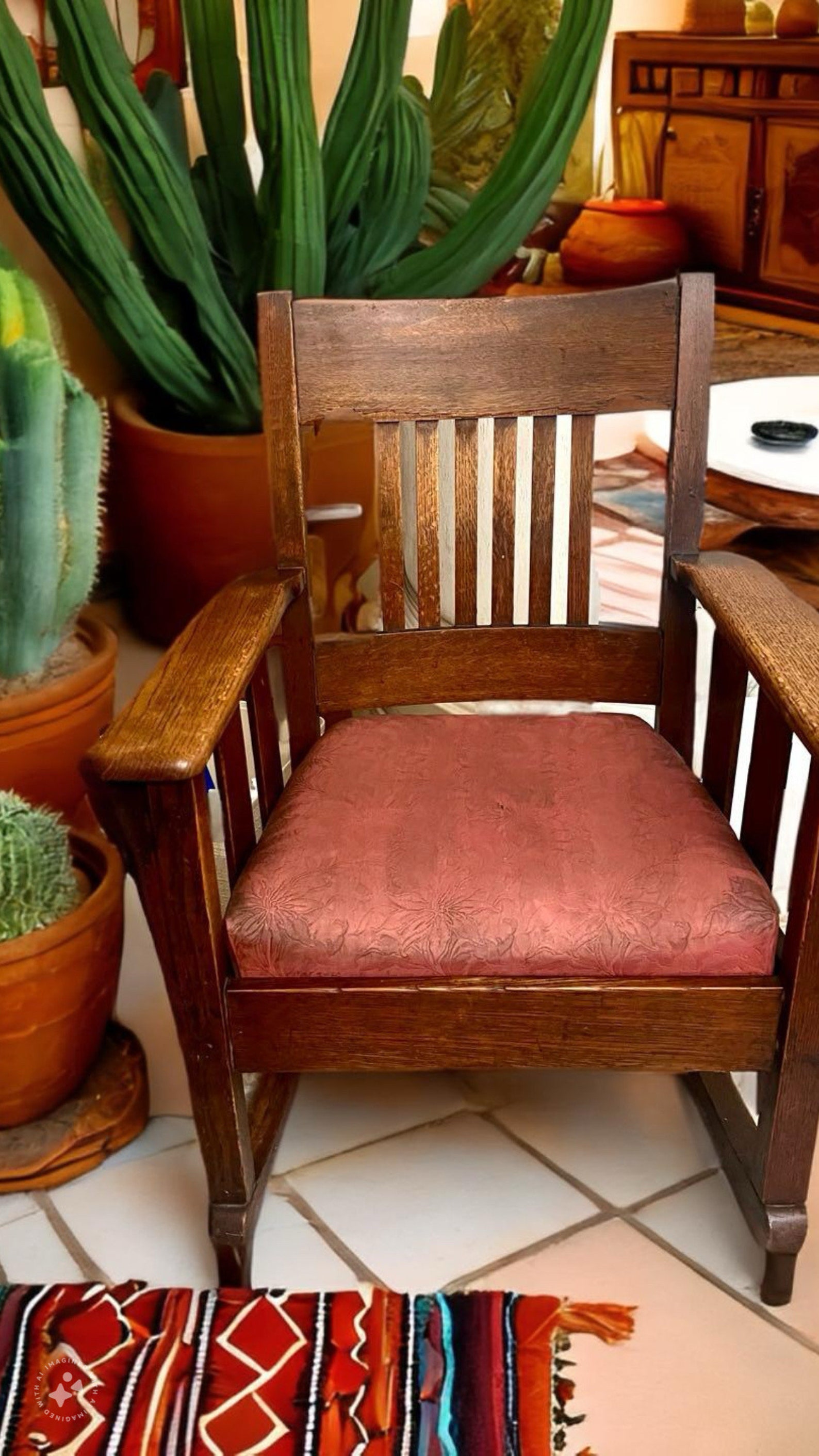 RARE Antique Mission Style Chair in Good Condition With Original ...