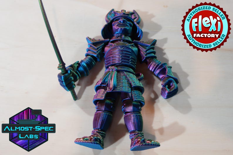 3D Printed Samurai Figure: Articulated Armor With Katana - Etsy