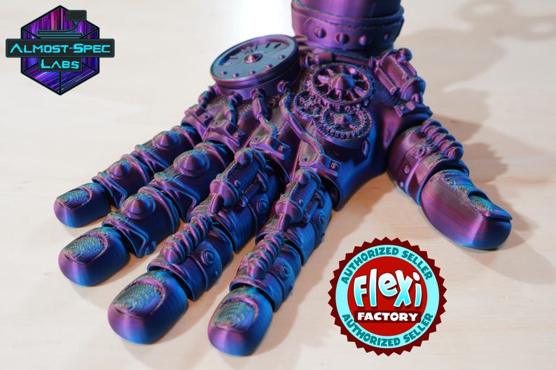 3D Printed Steampunk Hand: Flexi Factory Articulated Stash Box - Etsy
