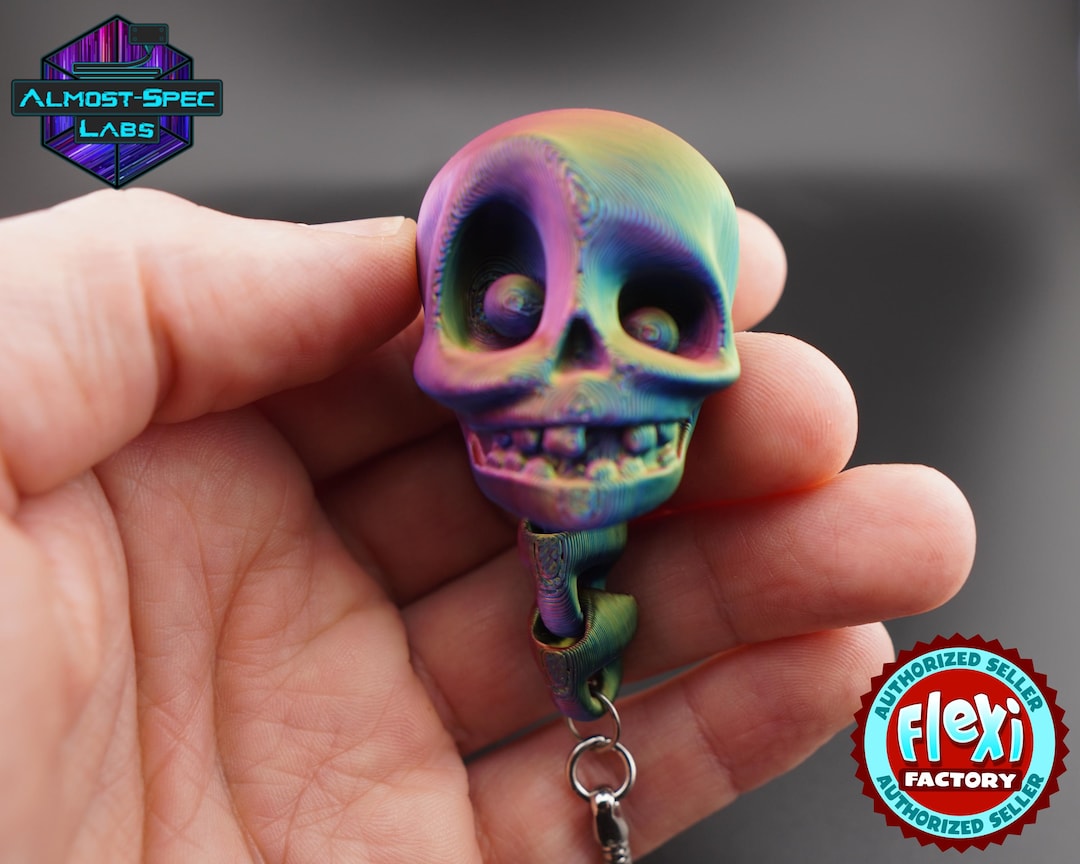 3D Printed Flexi Factory Keychains - Astronaut Heads, Lobster Tails ...