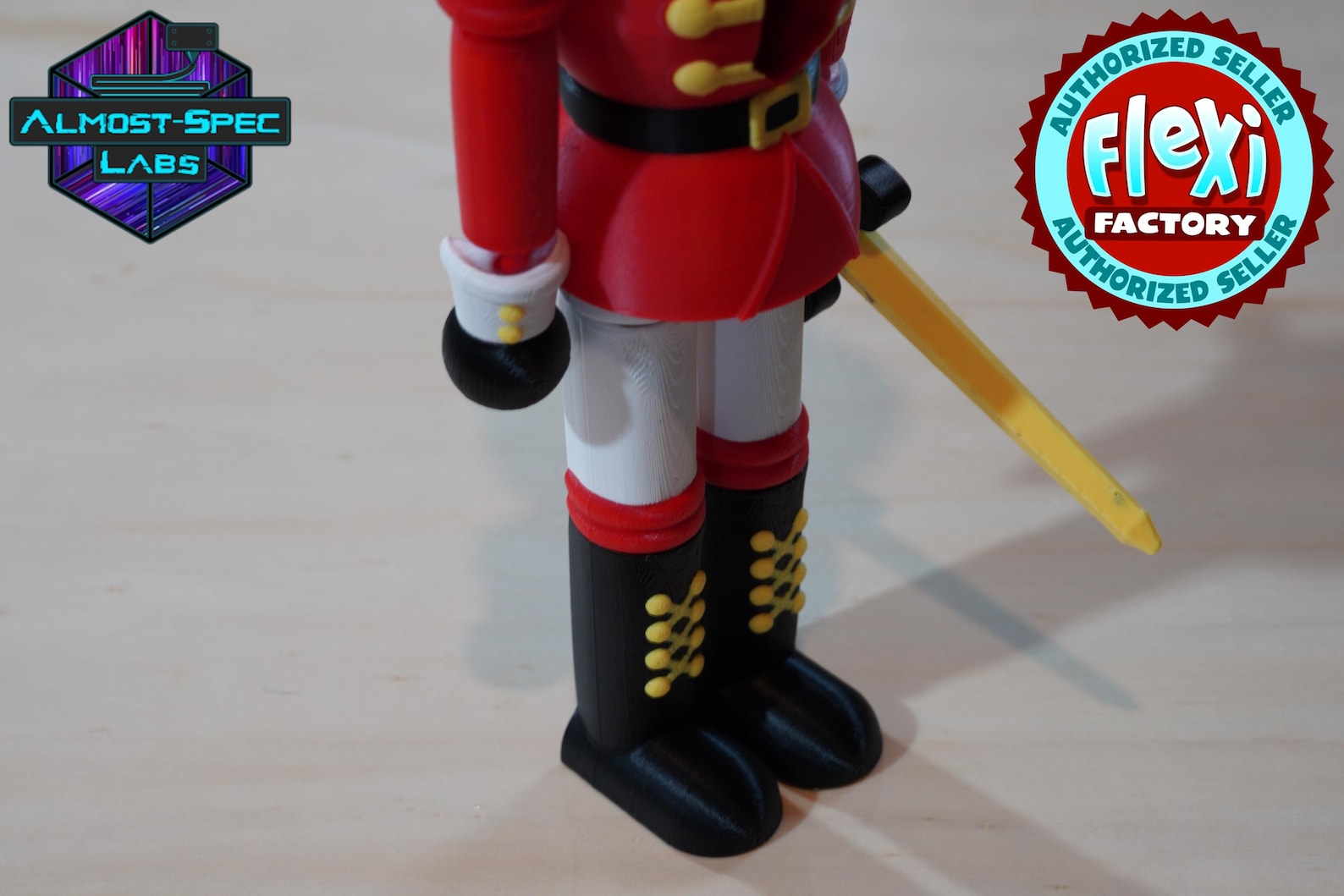 3D Printed Christmas Nutcracker Soldier: Flexi Factory Articulated Toy ...