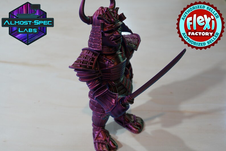 3D Printed Samurai Figure: Articulated Armor With Katana - Etsy