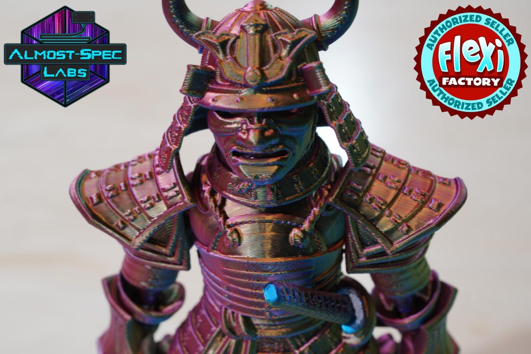 3D Printed Samurai Figure: Articulated Armor With Katana - Etsy