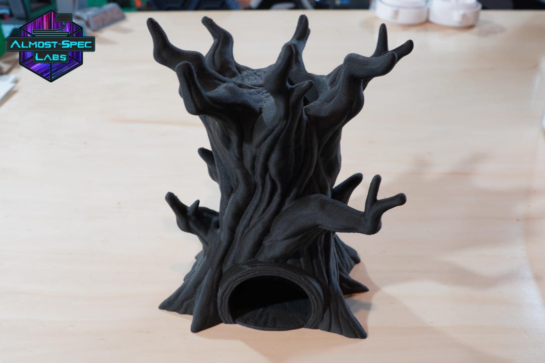 3D Printed Spooky Twisted Tree Dice Tower for Board Games and Dungeons ...