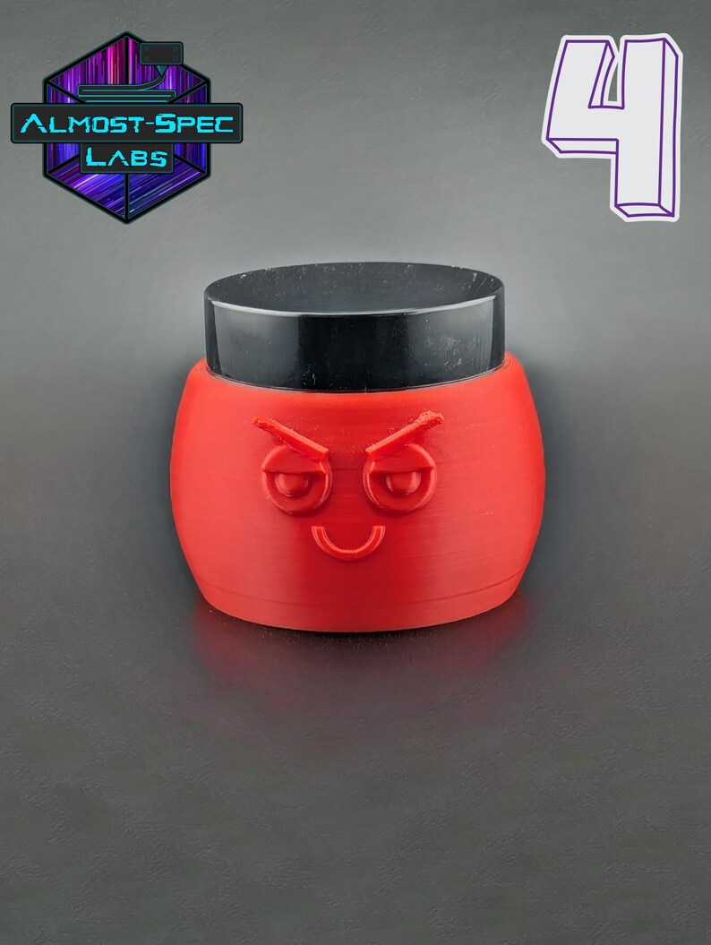 3D Printed Stash Jar With Funny Face Design - 7 Styles Available - Etsy