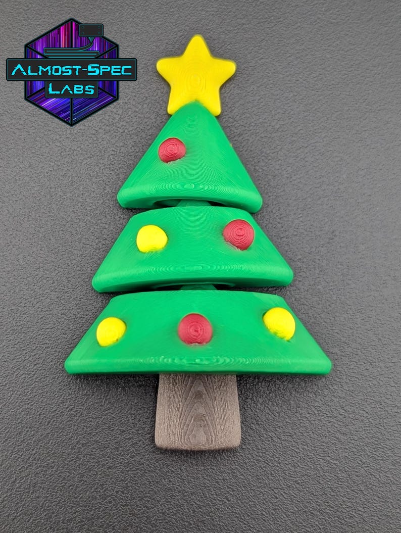 3D Printed Flexi Christmas Tree Fidget - Etsy