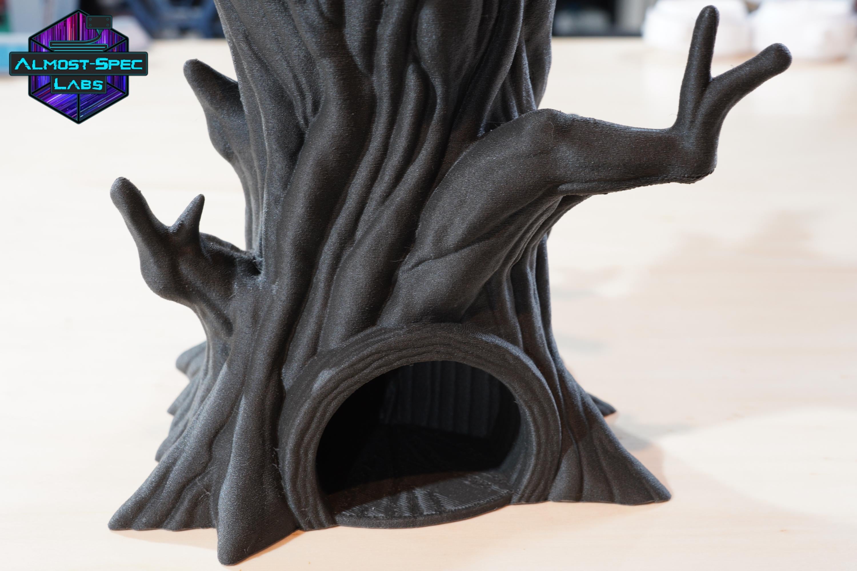 3D Printed Spooky Twisted Tree Dice Tower for Board Games and Dungeons and Dragons. Unique Dice ...
