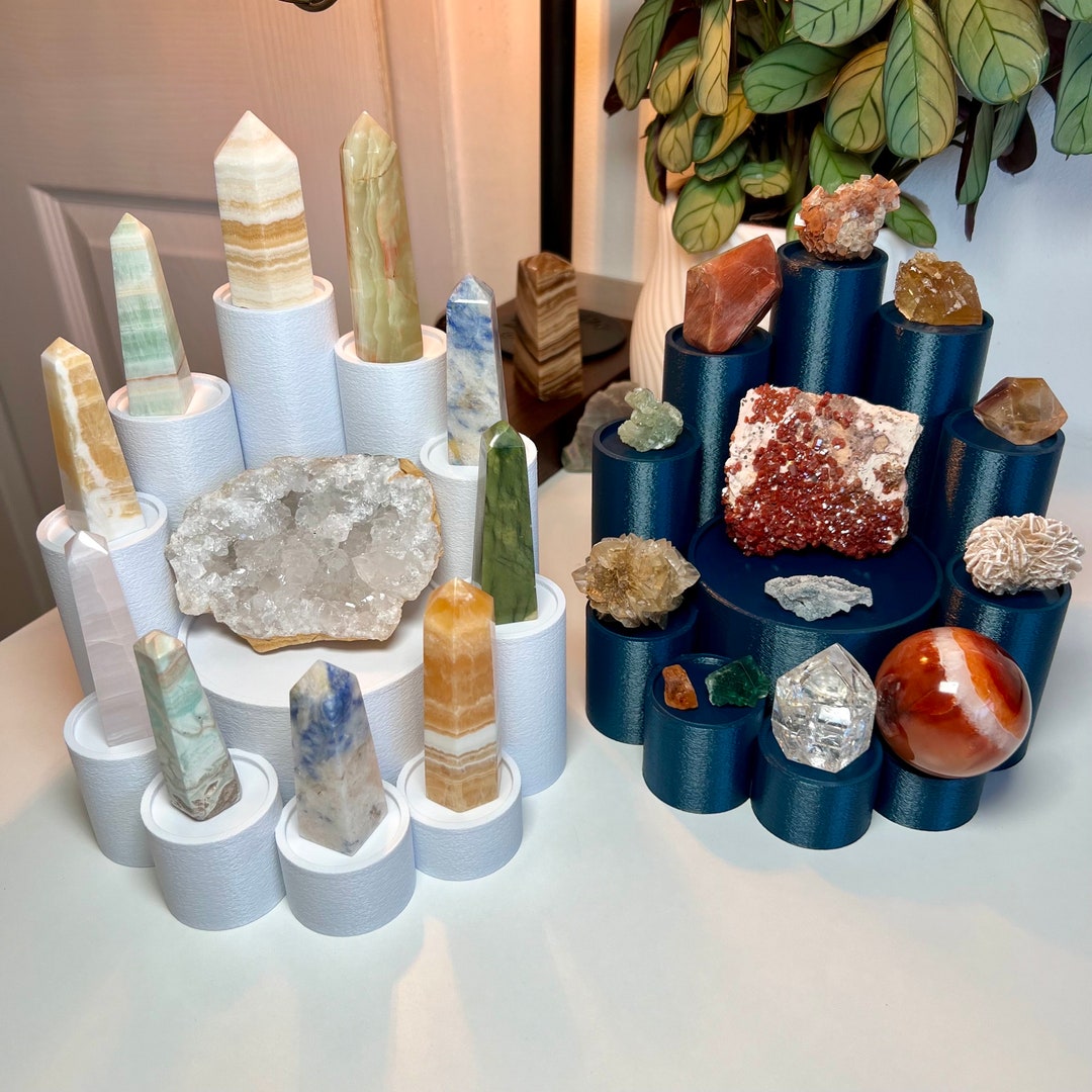 11 Circle Crystal Stand Gemstone Display Podium Stand Multi Level 11 ...