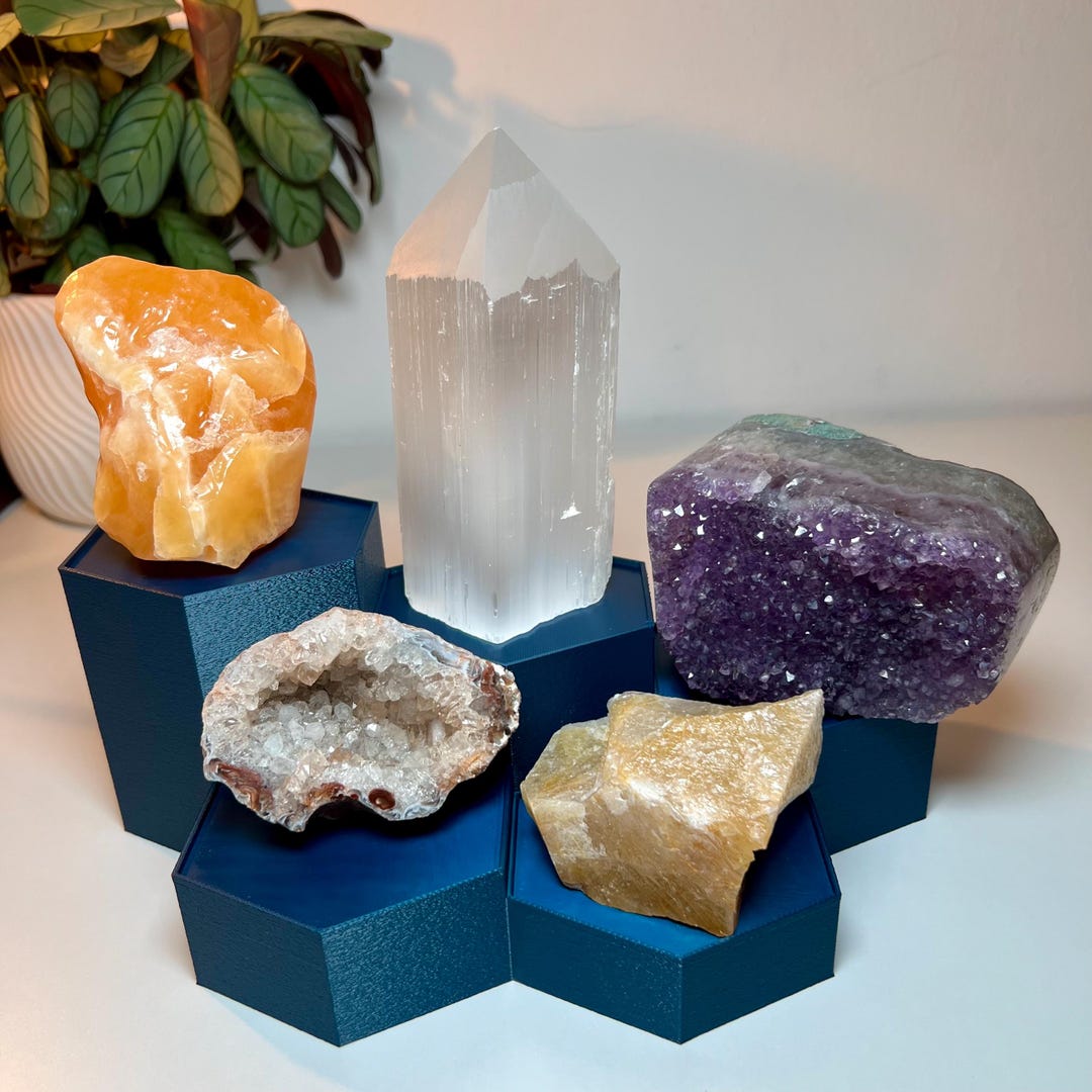 Giant 5 Tier Crystal and Mineral Display Stand Large Organiser Stall ...