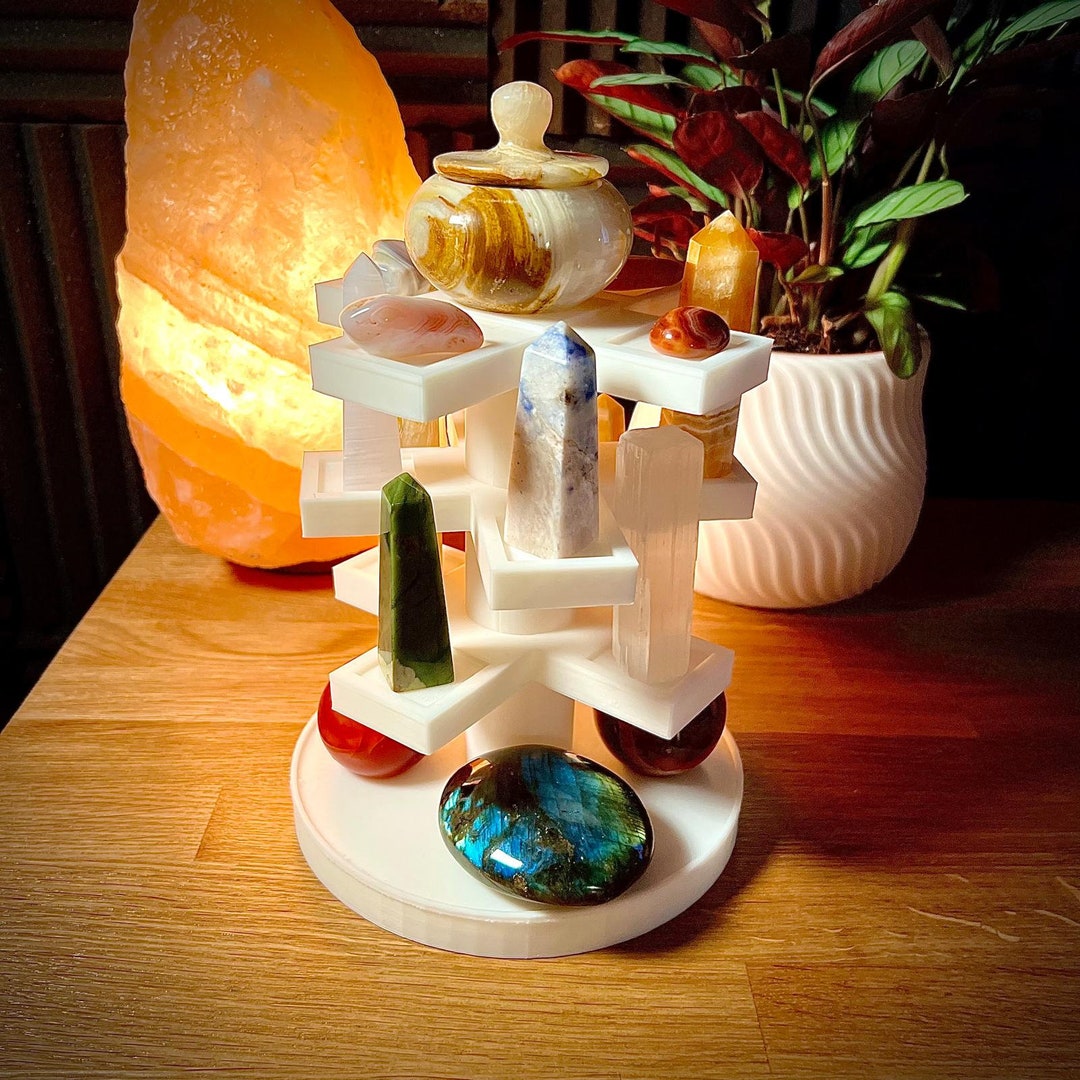 Crystal Tower Stand Tiered Display Unit Sphere Holder Unique Birthday ...