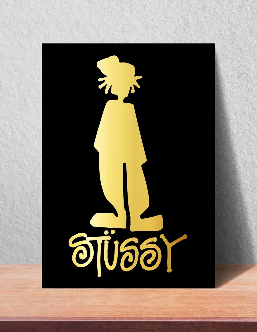 New Large Stussy Gold Mirrored Thick Metal Shop Display Signs With 3M ...