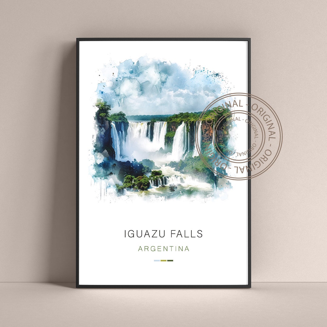 Iguazu Falls Poster, Argentina Travel Print, Printable Poster, Travel ...