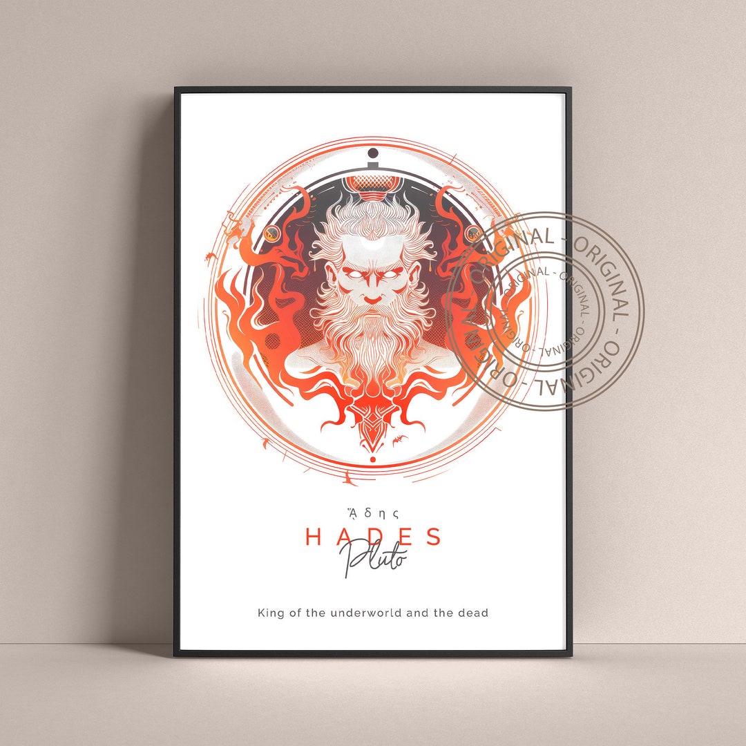 Hades Pluto Greek God Print, Hades Printable Poster, Greek Mythology ...