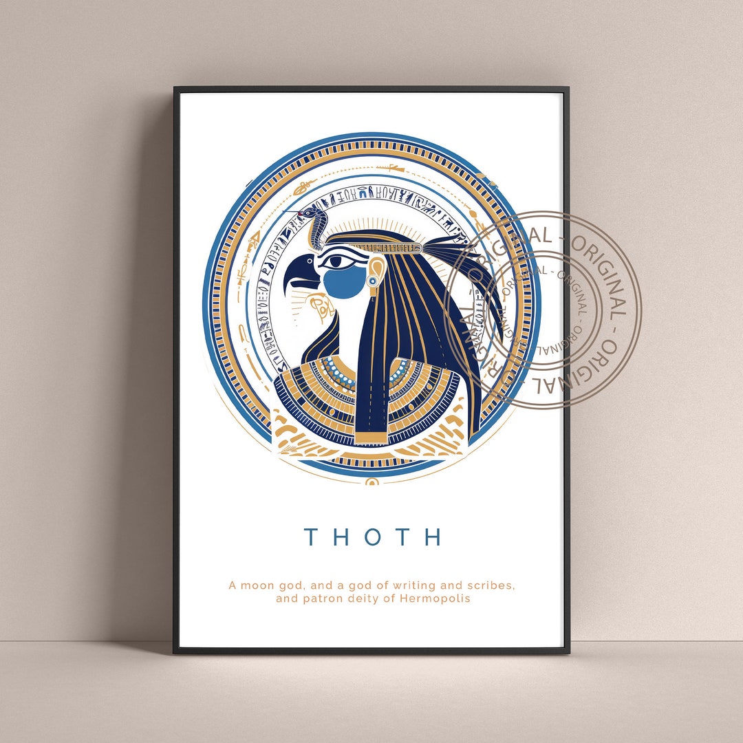Thoth Egyptian God Print, Thoth Printable Poster, Egyptian Mythology ...