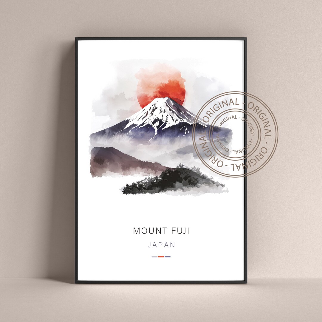 Mount Fuji Poster, Japan Travel Print, Mount Fuji Printable Poster ...