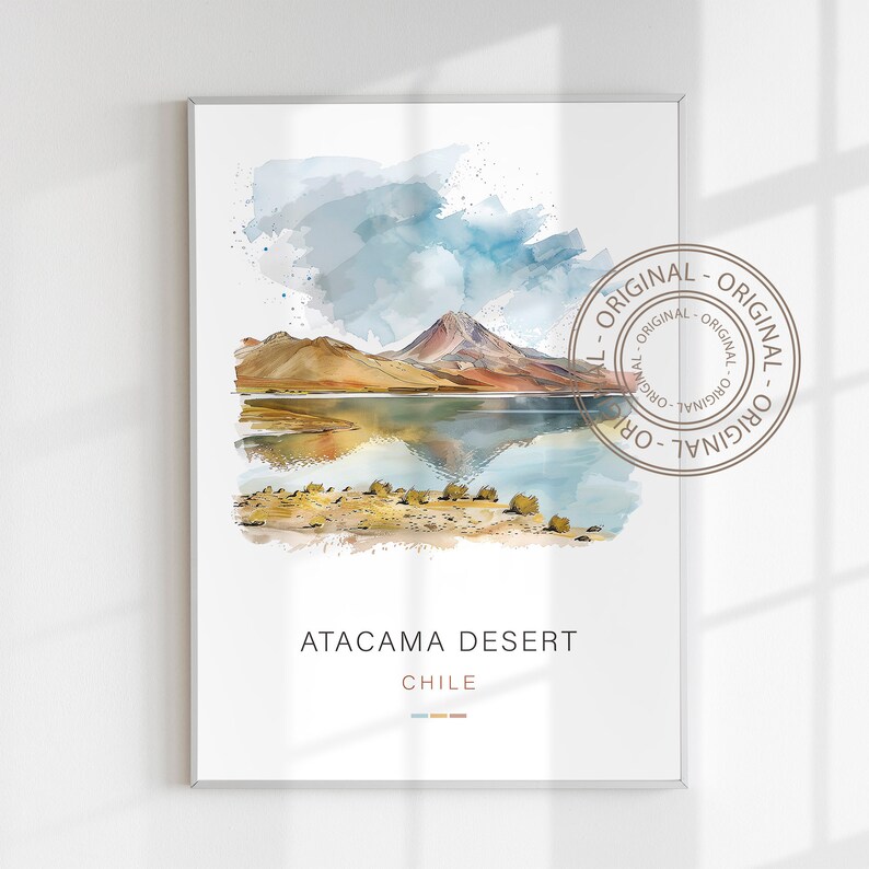 Atacama Desert Poster, Chile Travel Print, Atacama Desert Printable ...