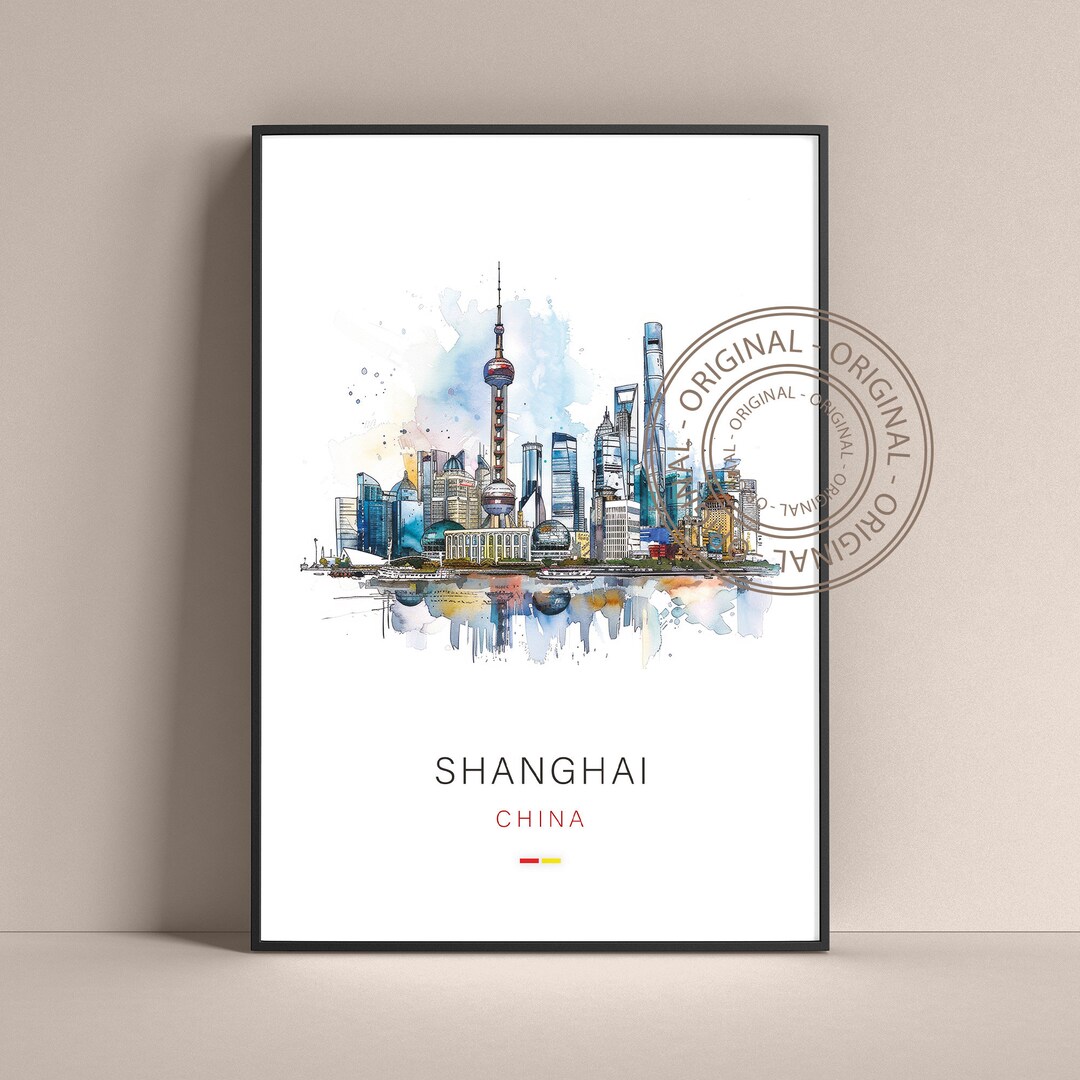 Shanghai Poster, Shanghai Travel Print, China Printable Poster, Travel ...