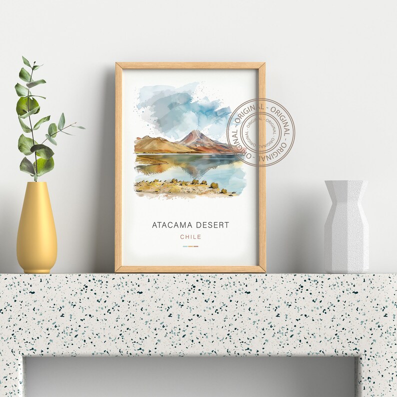Atacama Desert Poster, Chile Travel Print, Atacama Desert Printable ...
